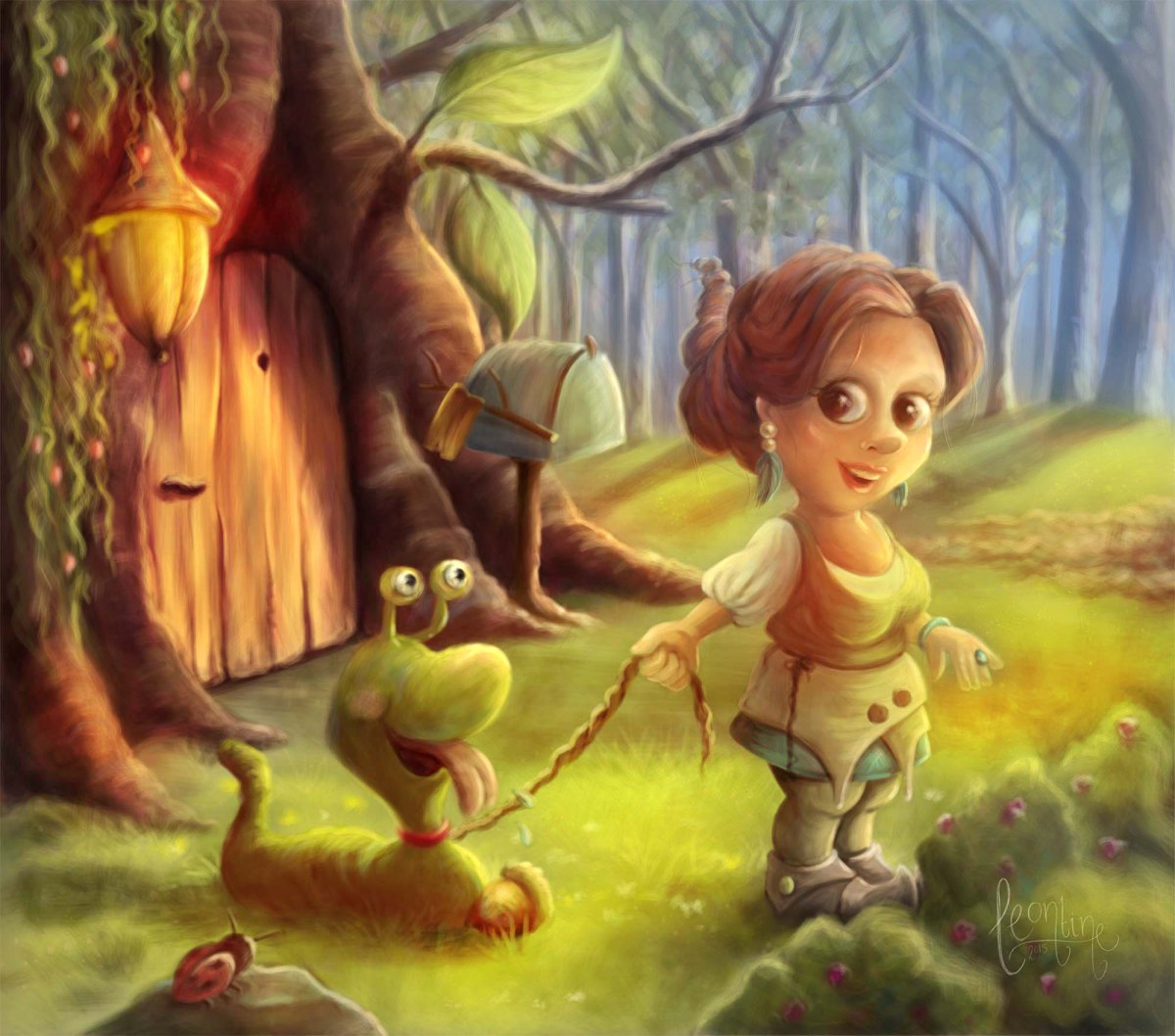 walking the Slug… – leontine illustrator